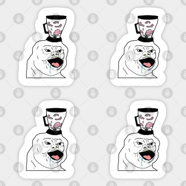 Brainlet Wojak Meme - Wojak Meme - Sticker | TeePublic